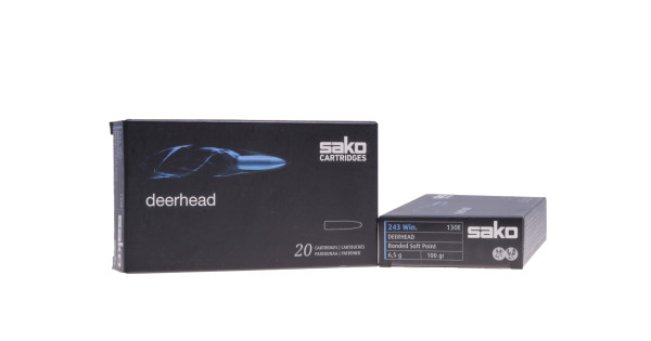Sako Ammunition, .243 Winchester, 100 gr, Deerhead [20]