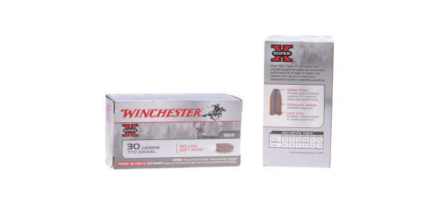 Winchester Ammunition, .30 Carbine, 110 gr, HSP SX [50]