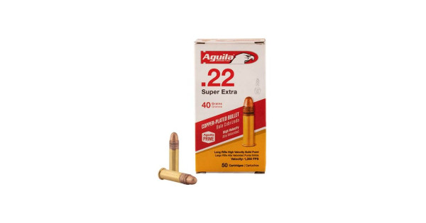 Aguila Ammunition .22 Long Rifle, 40 gr, Super Extra High Velocity ...