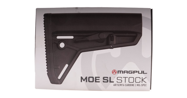 Magpul MOE Slim Line Carbine Stock, Mile-Spec, Black